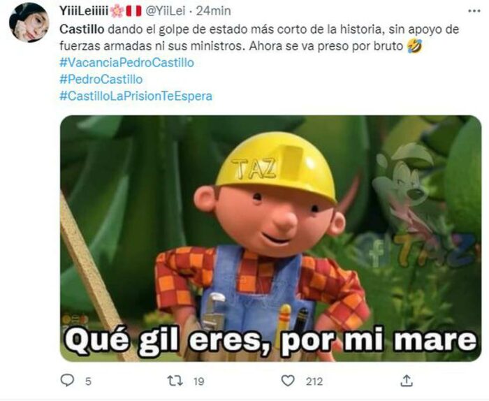 Vacancia de Pedro Castillo generó divertidos memes en las redes - ATV