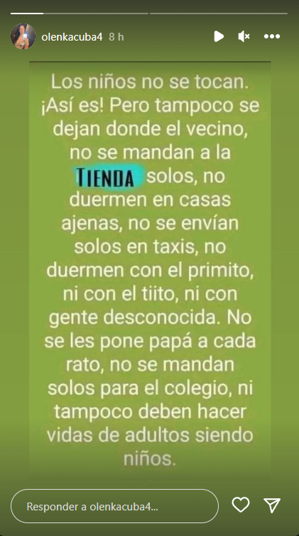 Olenka Cuba manda indirecta a Karla Tarazona: "A los niños no se les ...