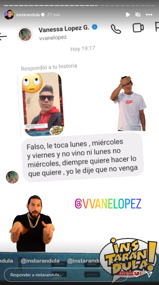 Vanessa López se defiende y revela por qué no dejó que 'Tomate' Barraza ...