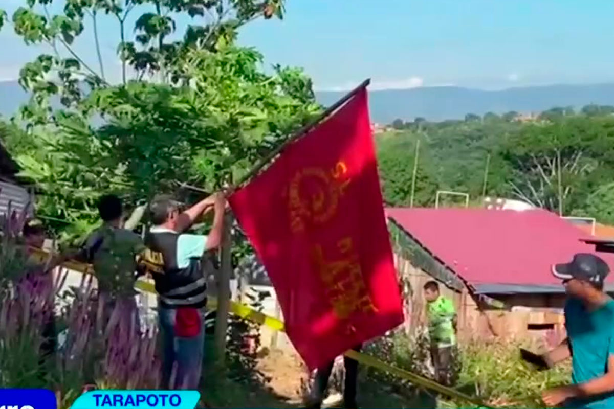 Tarapoto: Preocupación en la población por aparición de una bandera de Sendero Luminoso - ATV