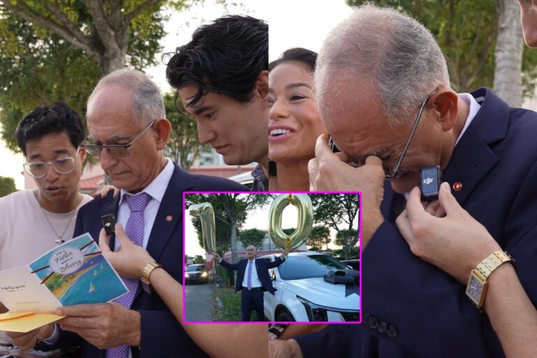 Tony Succar y sus hermanos le regalan un carro a su papá y él rompe en ...