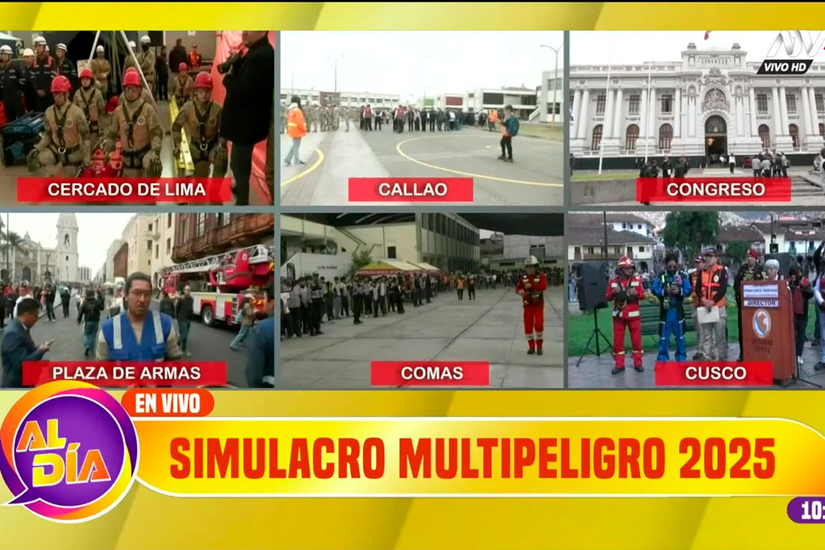 Realizan el primer Simulacro Nacional Multipeligro del 2025 - ATV