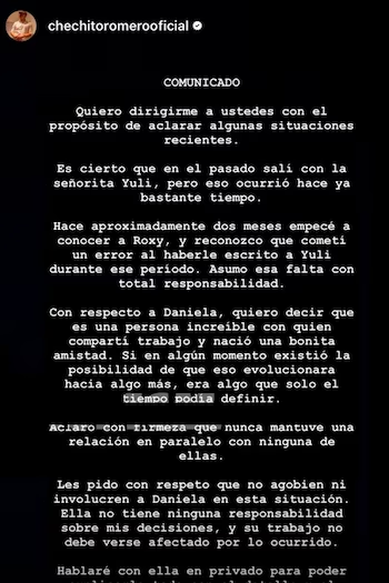 'Chechito' se defiende tras triángulo amoroso con anfitrionas venezolanas: "No sabía que eran ...