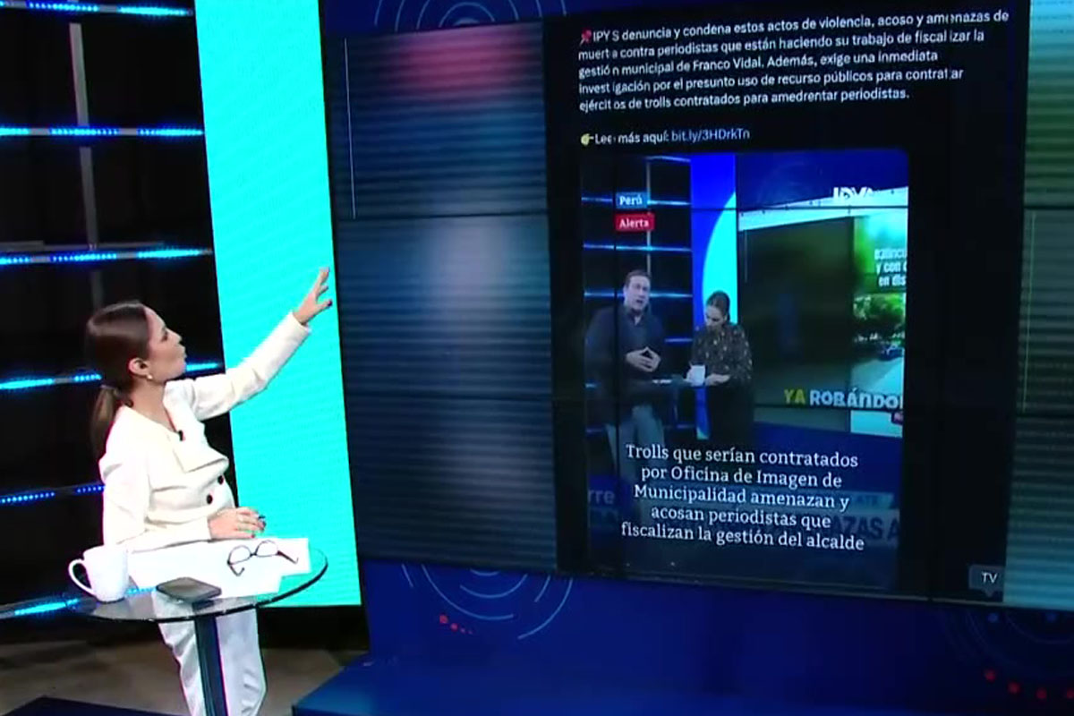 Franco Vidal: IPYS pide investigación por amenazas a periodistas - ATV