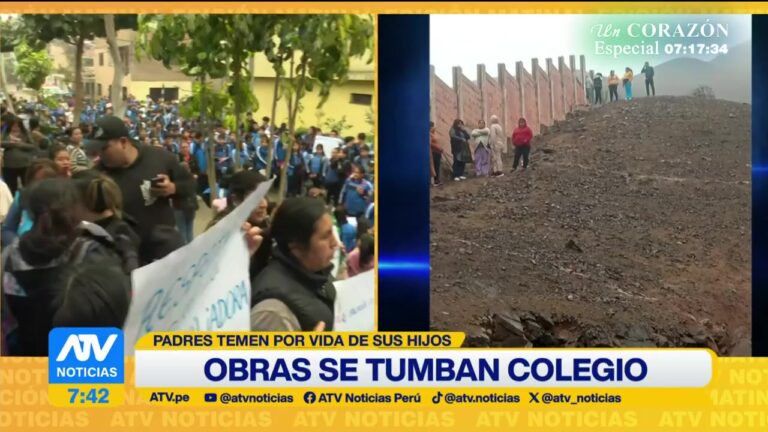 Padres denuncian que obras están afectando la estructura de un colegio y temen por sus hijos - ATV