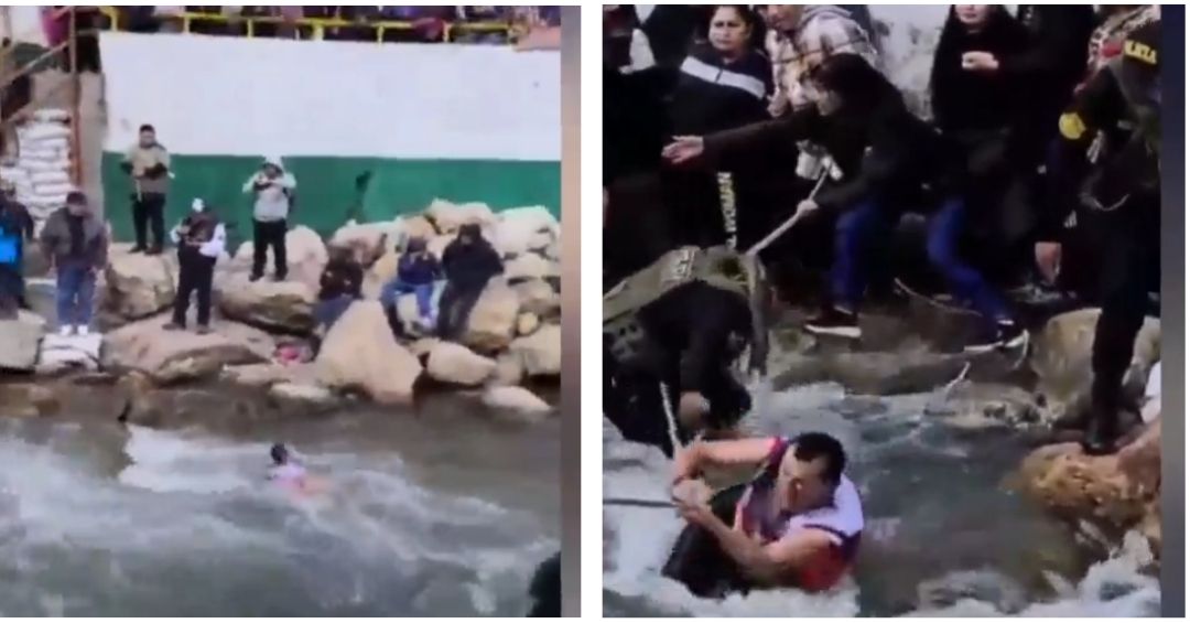 Pasco: hombre en estado de ebriedad se salva de morir tras caer al río - ATV