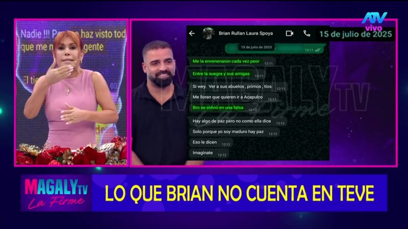 Brian Rullan y los contundentes mensajes contra Laura Spoya y su ...