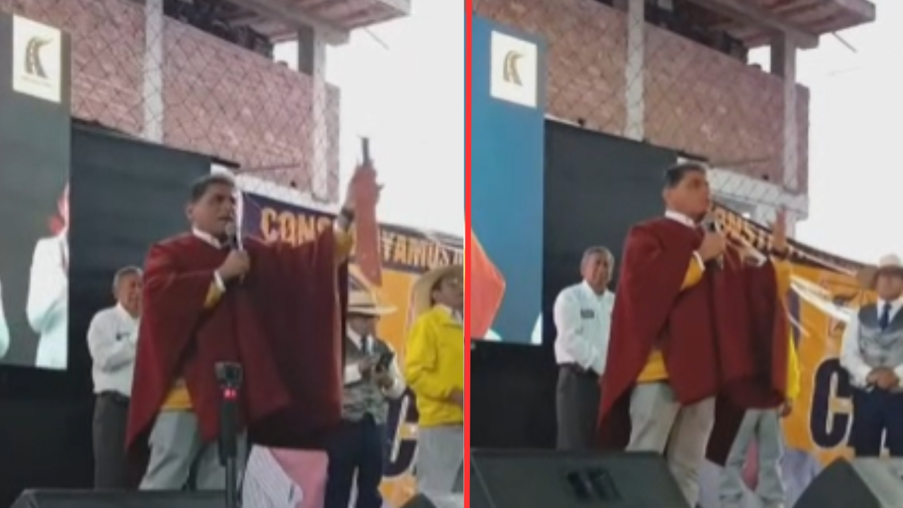 Carlos Álvarez recibe poncho y machete de ronderos en Cajamarca - ATV