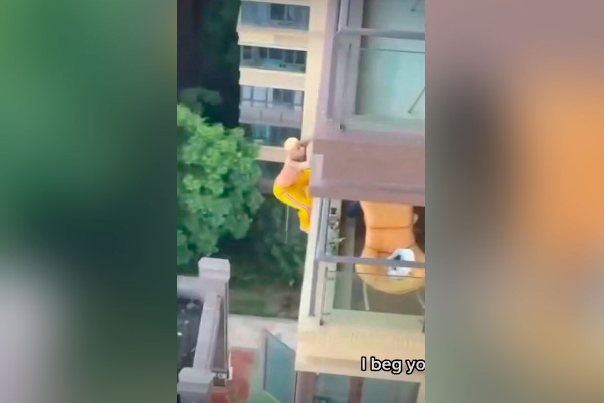 Amante cae al vacío al intentar escapar colgado del balcón