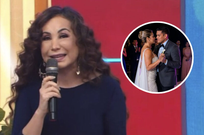 Karla Tarazona y Christian Domínguez felices tras su boda civil