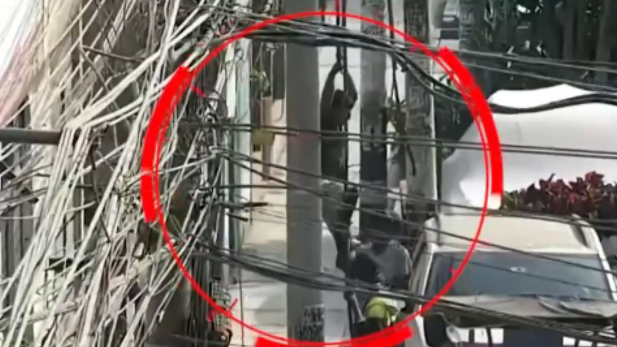 'Spiderman’ caen robando cables en Los Olivos - ATV